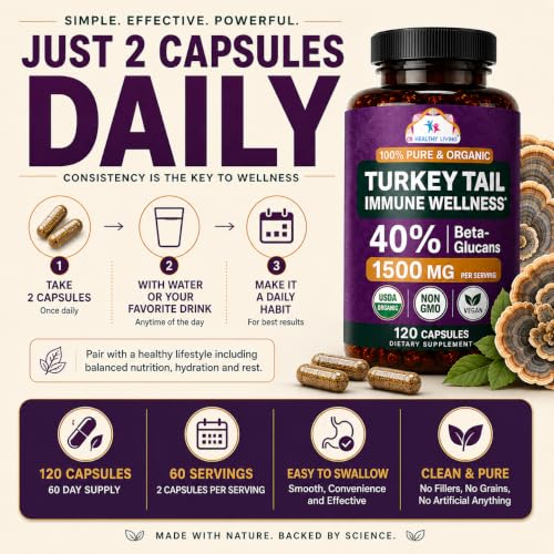 Organic mushroom supplement for vitality