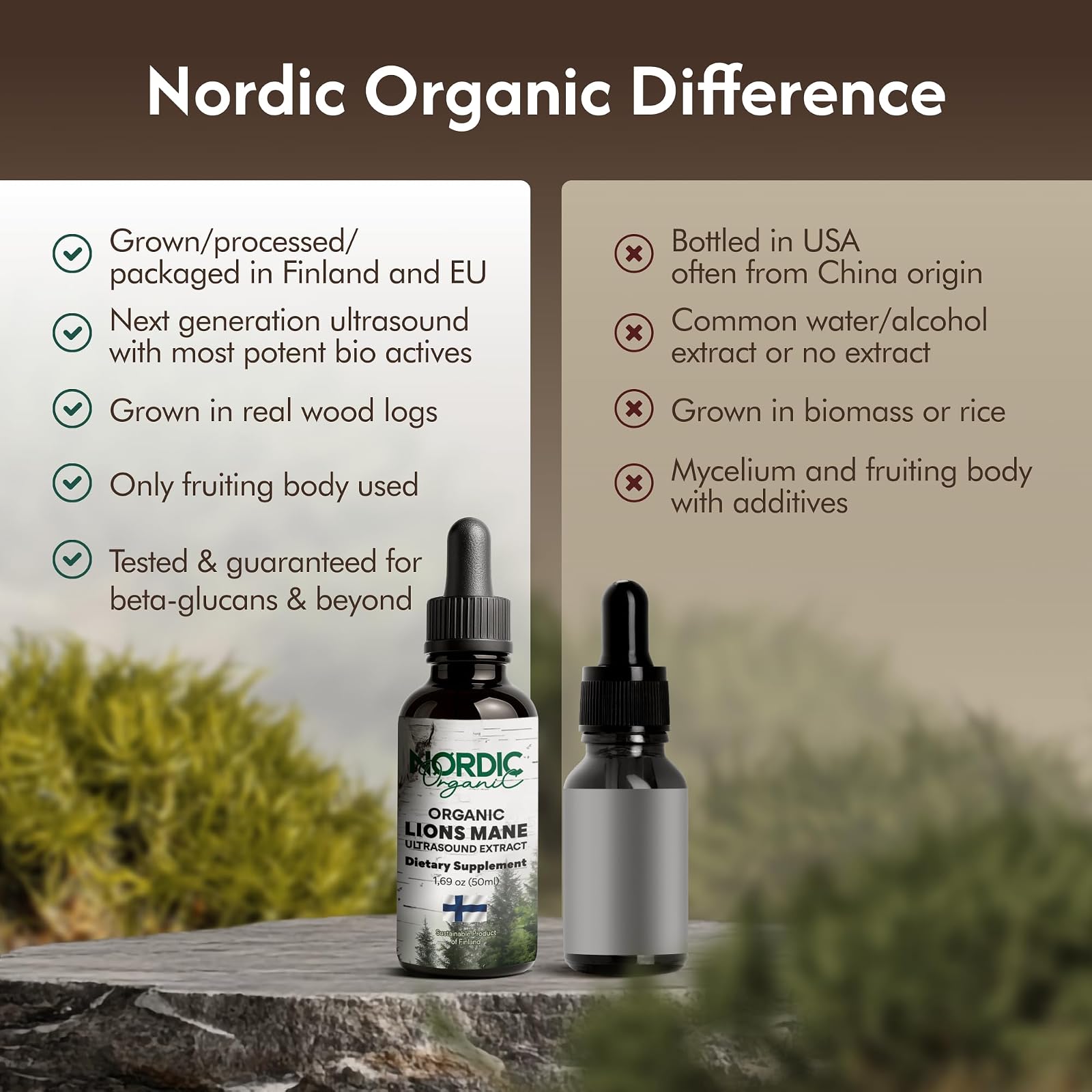 Organic mushroom tincture for wellness