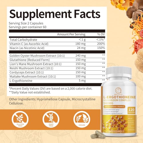 Organic mushrooms for antioxidant support