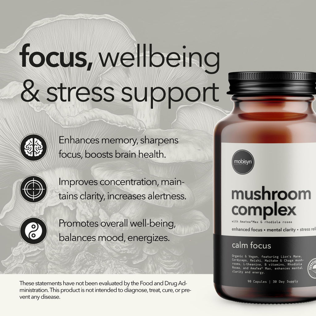 Organic mushrooms for overall wellness
