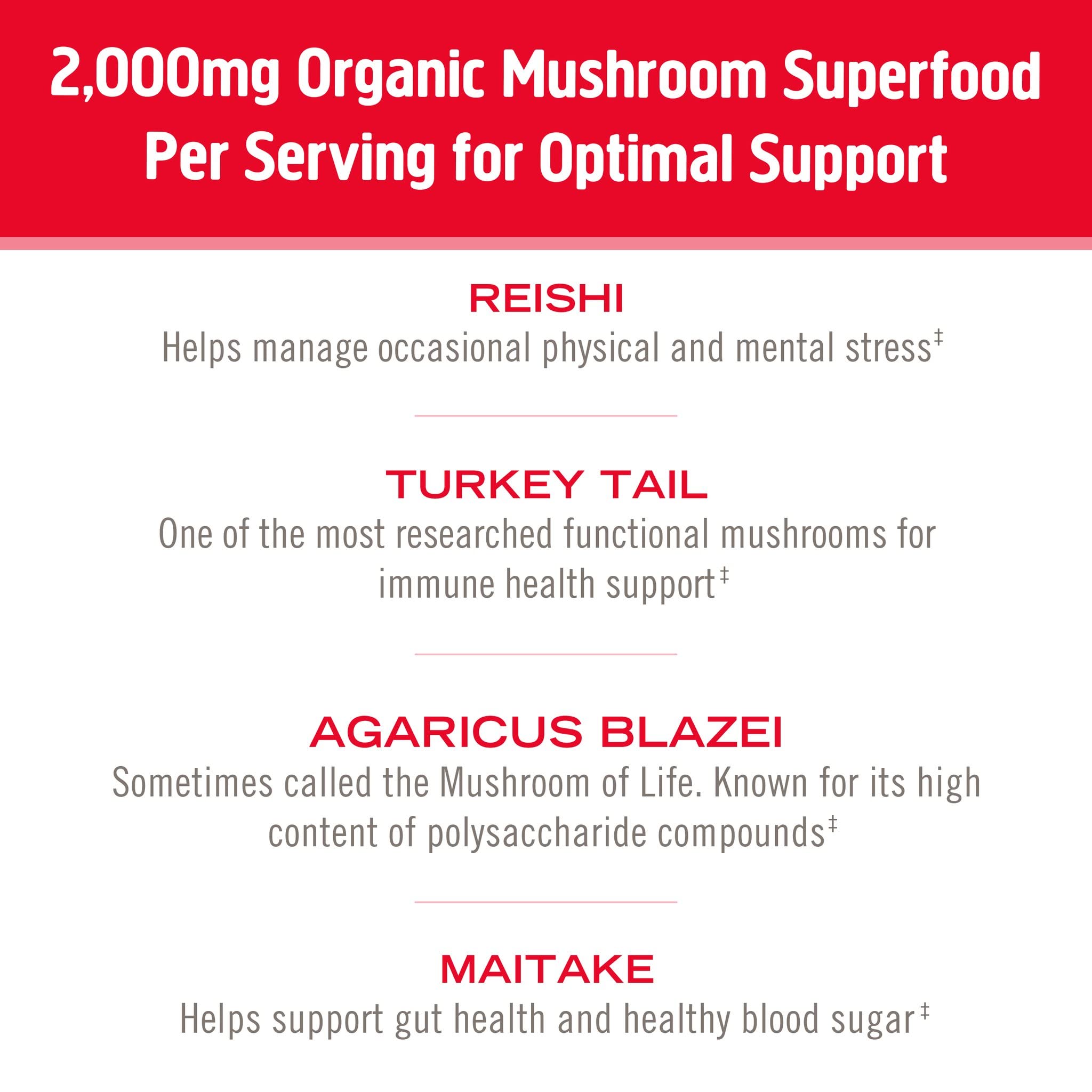 organic mushrooms for overall wellness