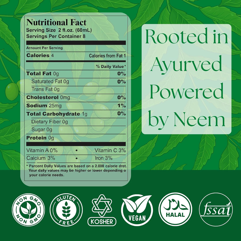Organic neem juice for detoxification