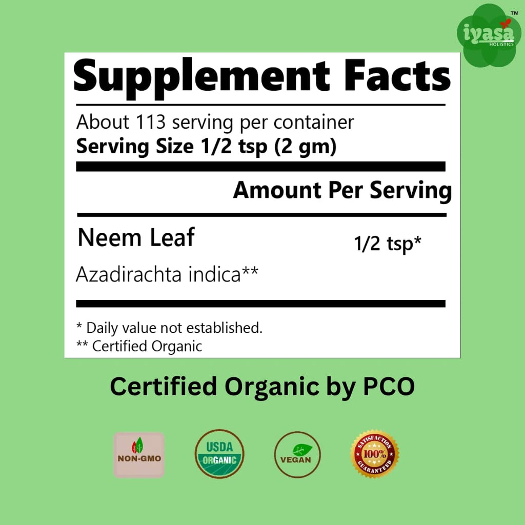 organic neem leaf powder for detox