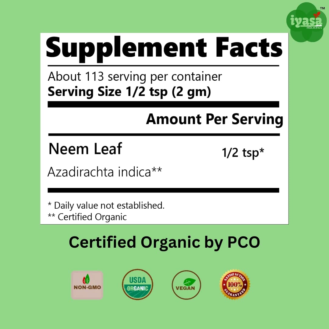 organic neem leaf powder for detox