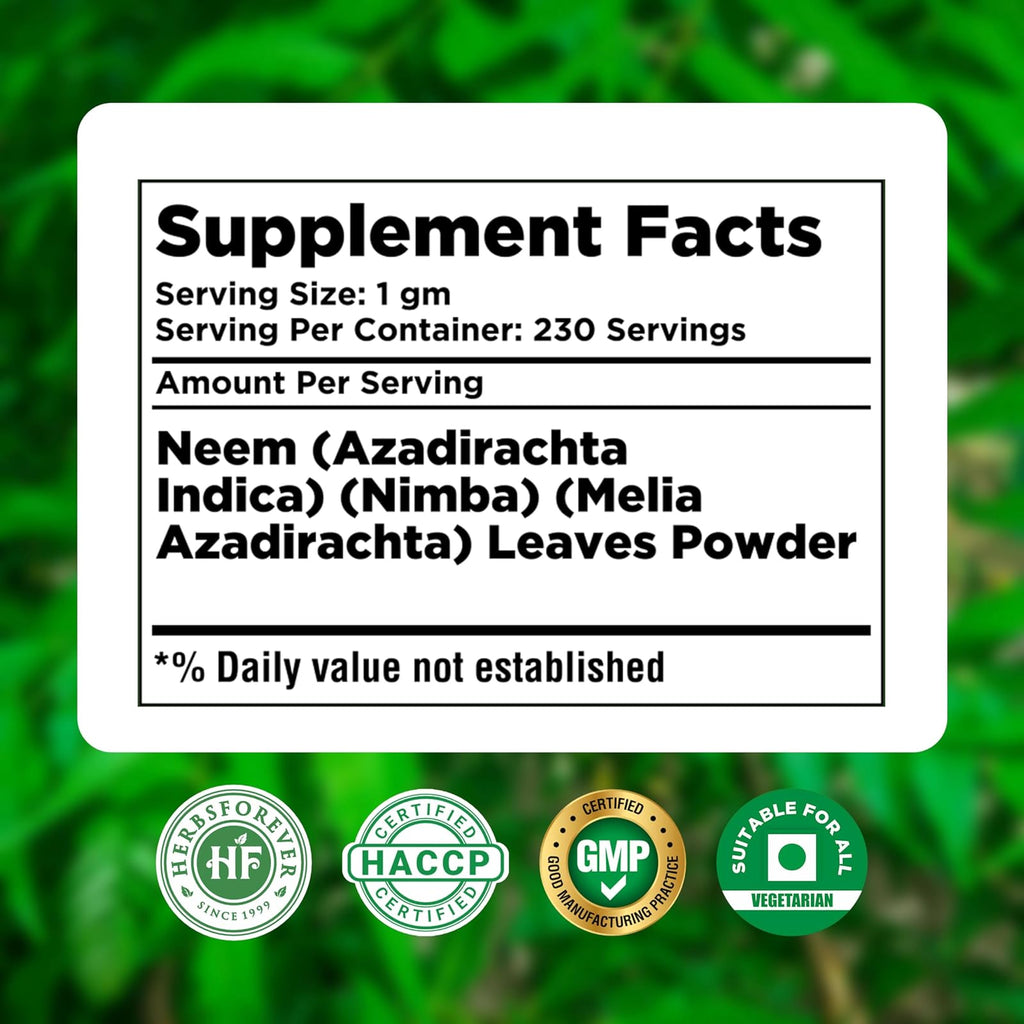 Organic Neem Powder for immune support