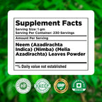 Organic Neem Powder for immune support