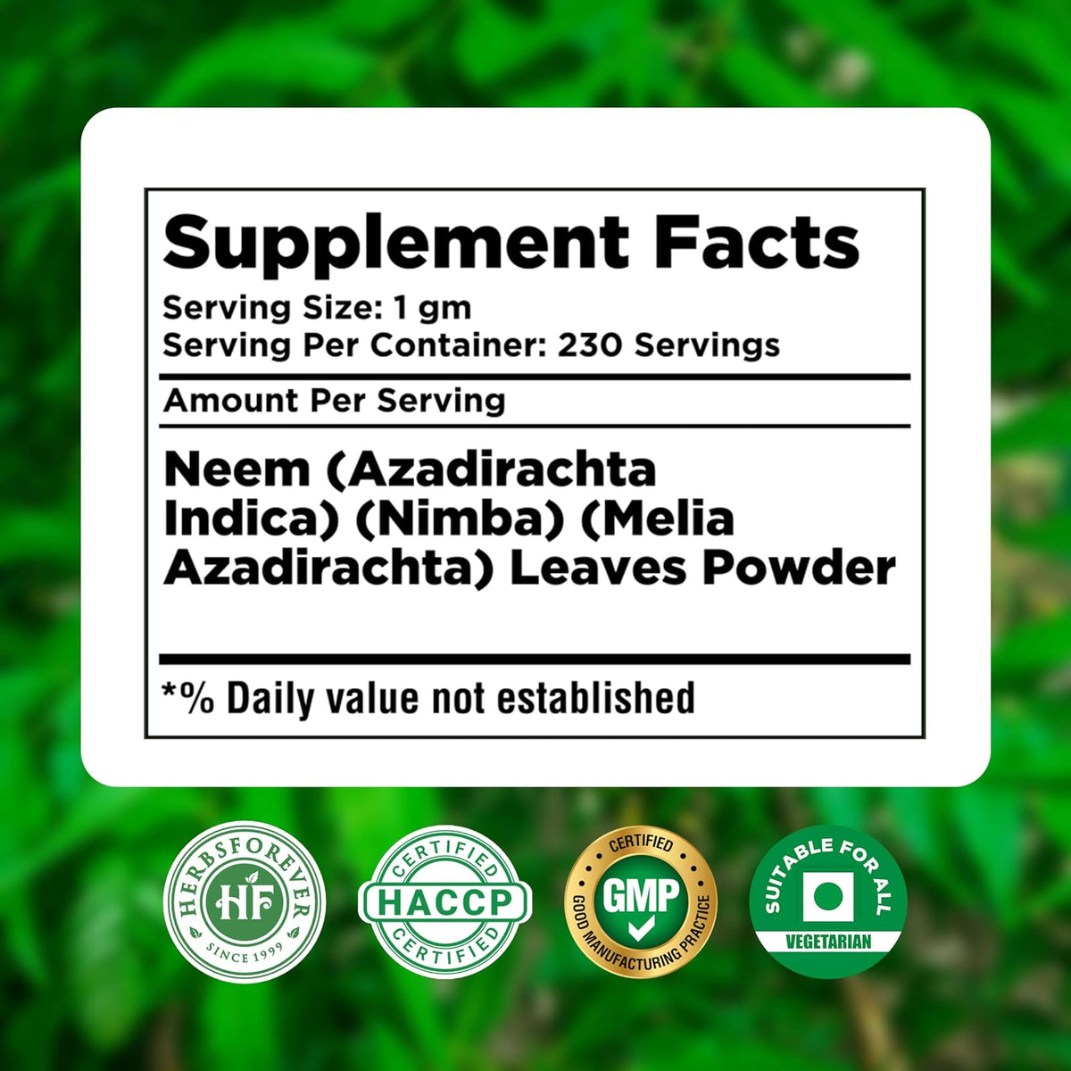 Organic Neem Powder for immune support
