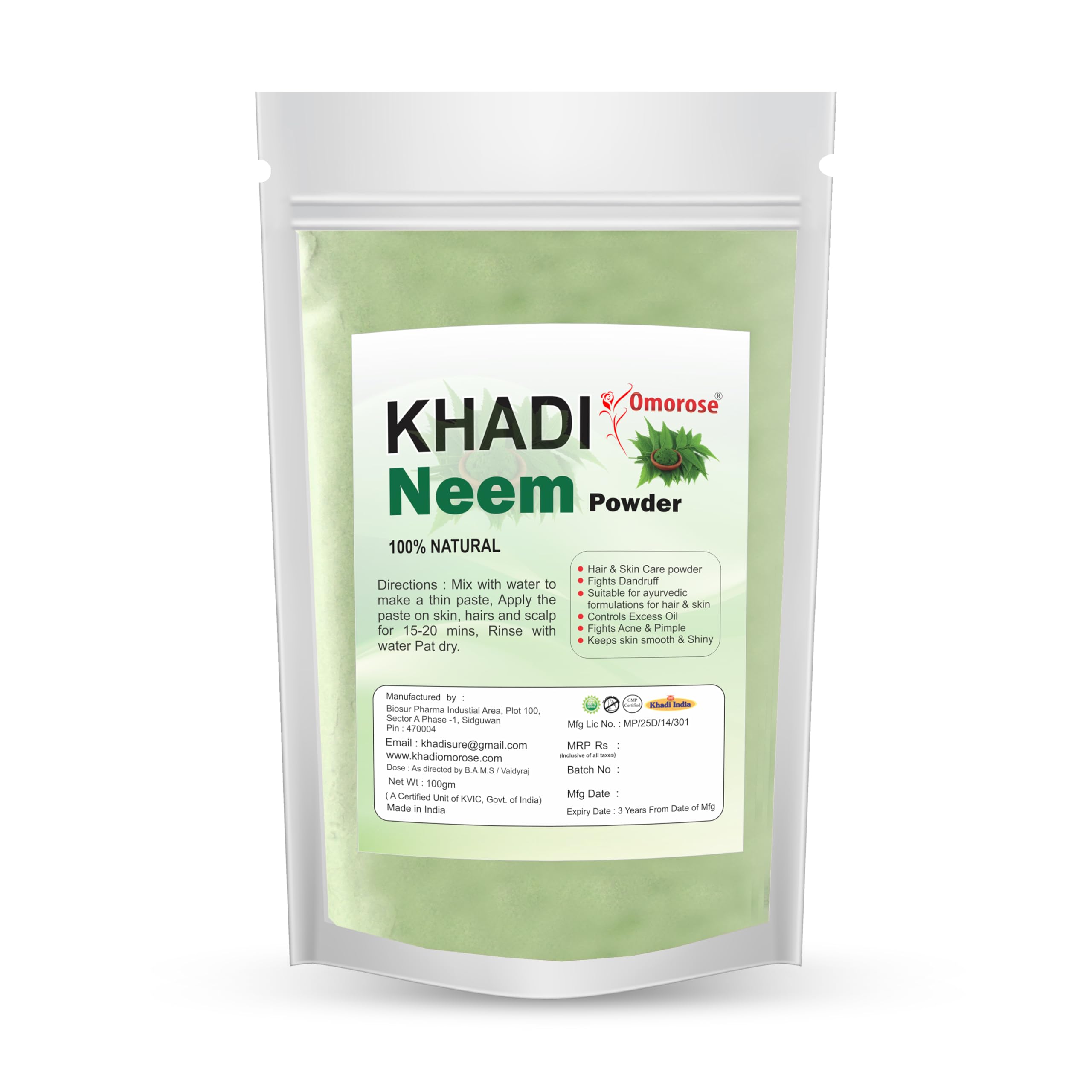 organic neem powder for skin