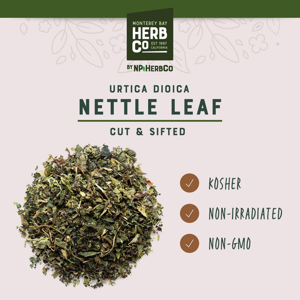 Organic nettle leaf for herbal remedies