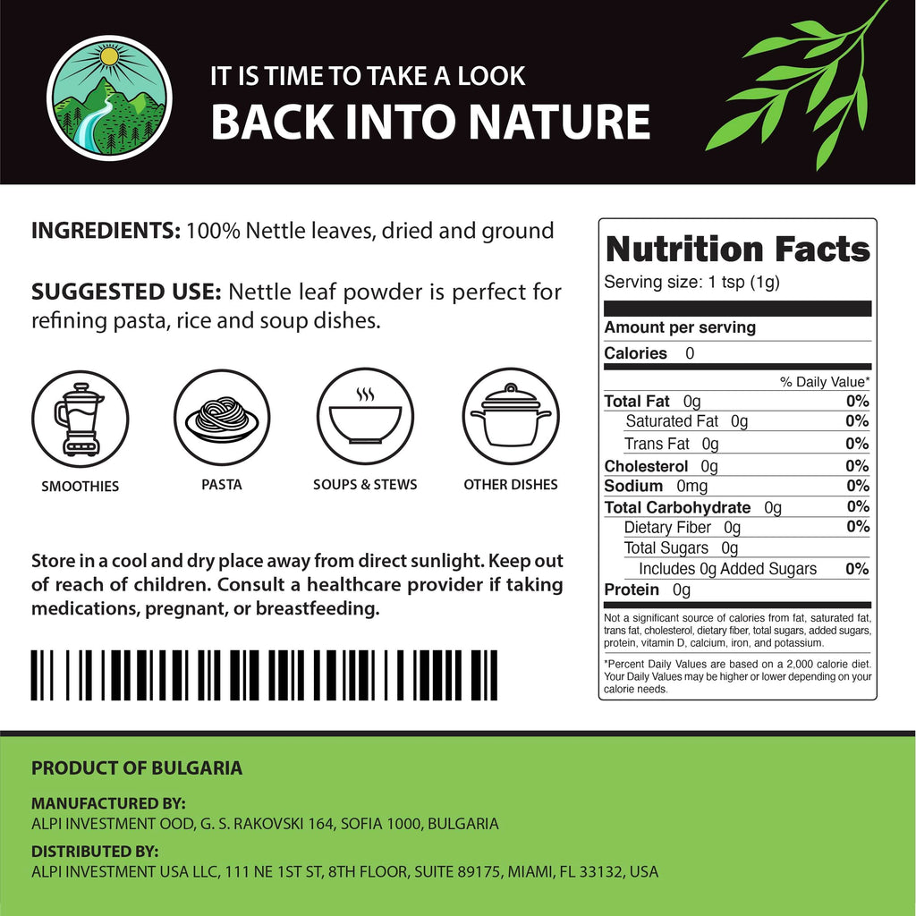 organic nettle powder for health