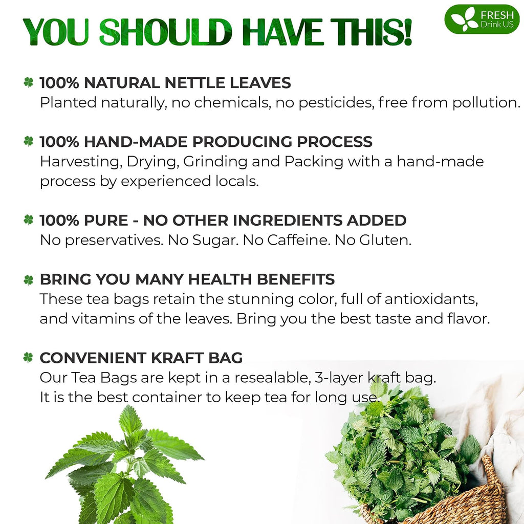 Organic nettle tea for detox