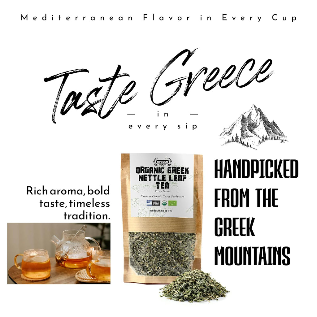 Organic nettle tea for soothing digestion