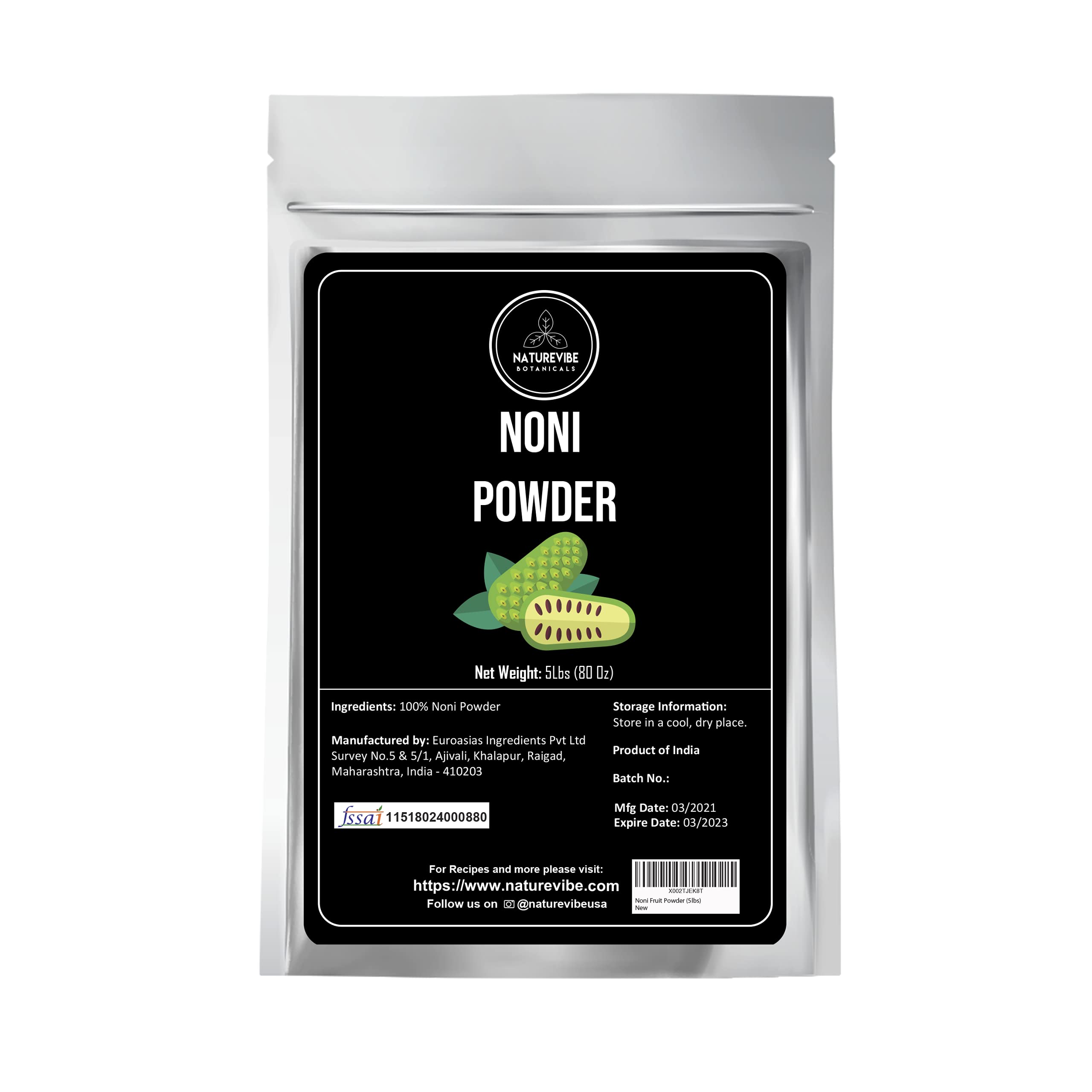 organic noni fruit powder for wellness