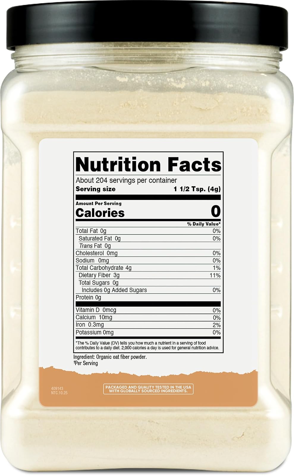 organic oat fiber for healthy digestion