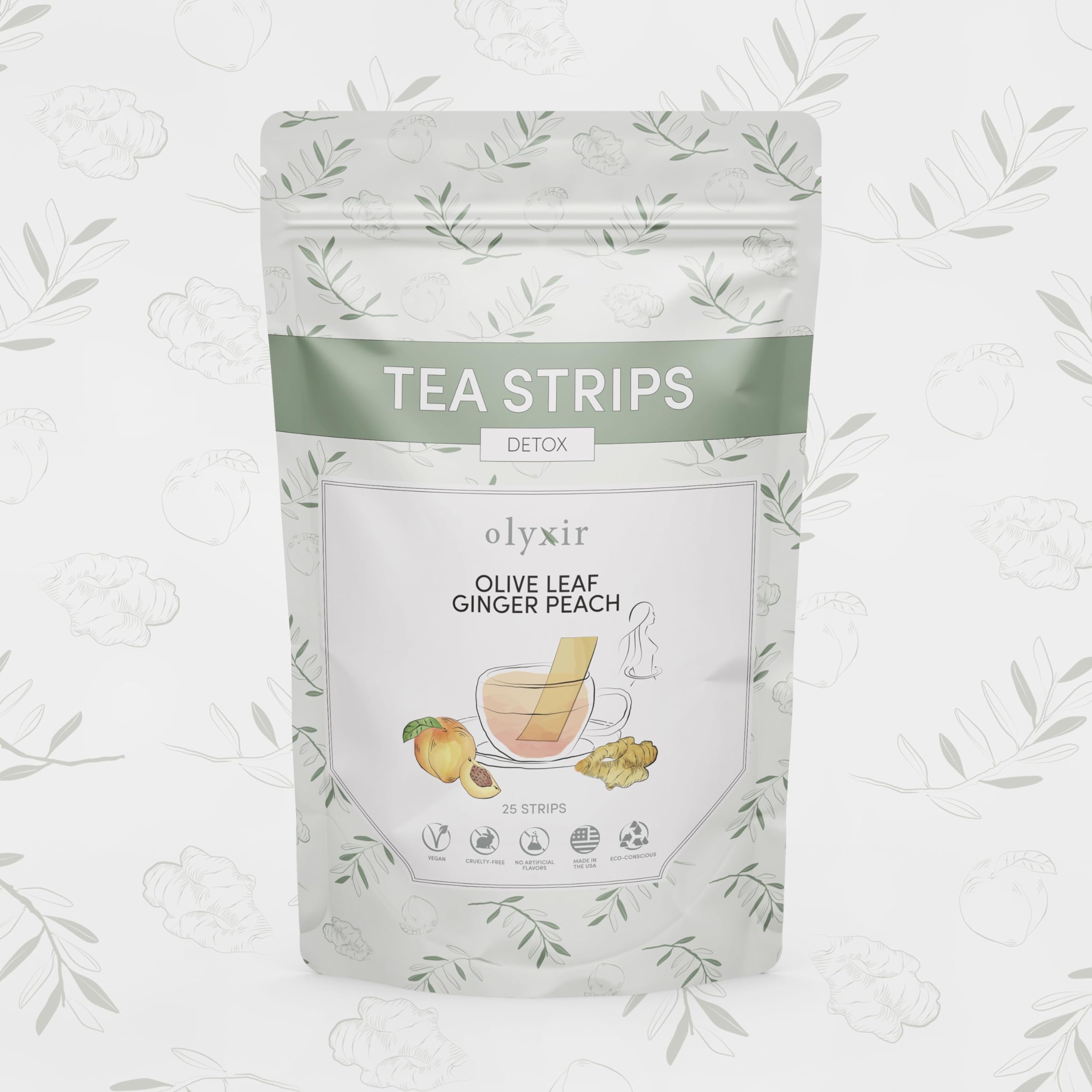 organic olive leaf detox tea strips