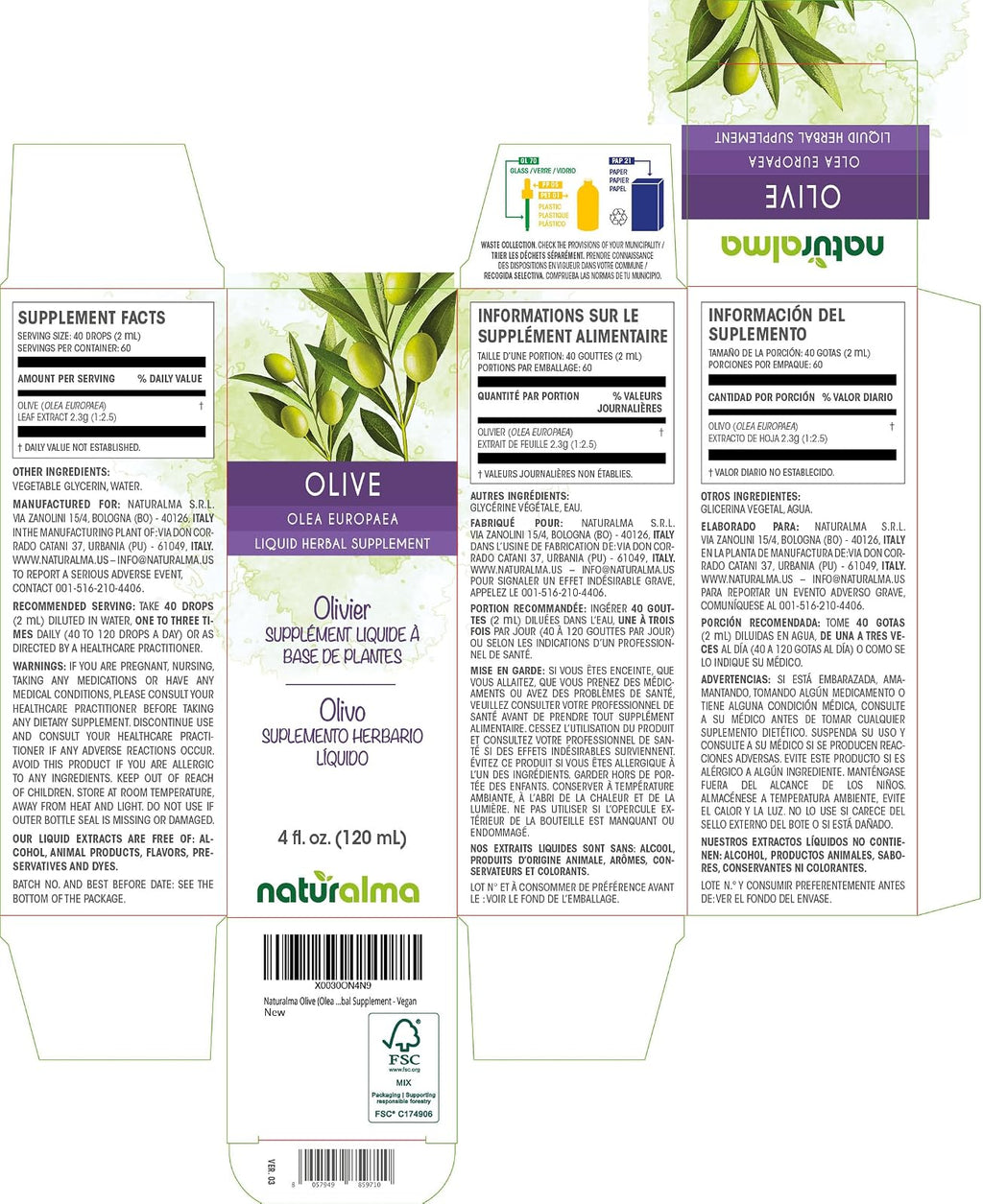 Organic olive leaf extract for wellness