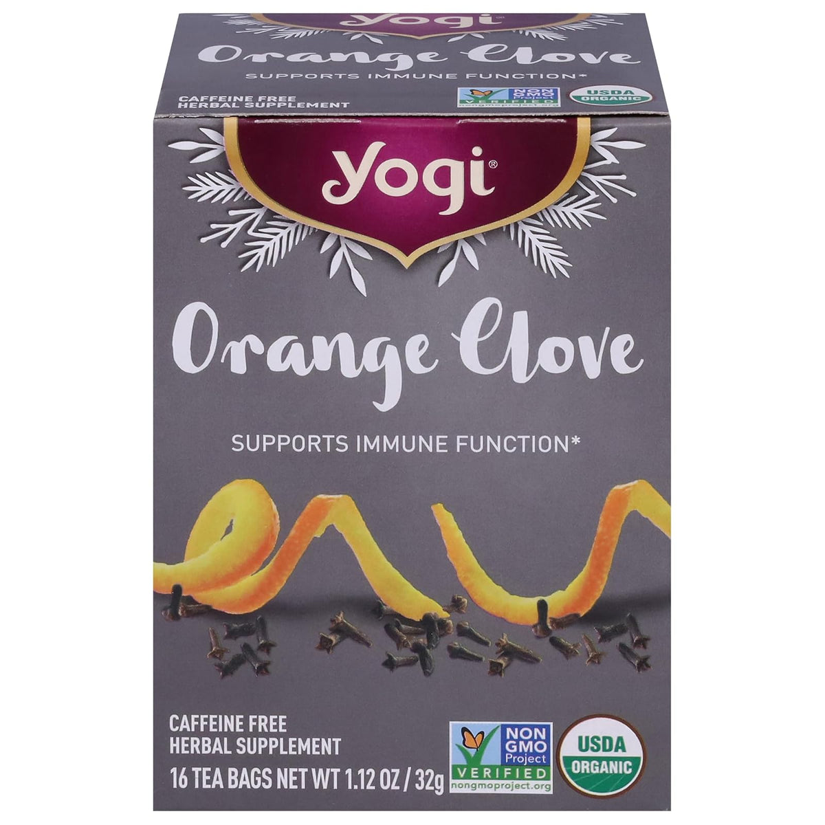 organic orange clove herbal tea