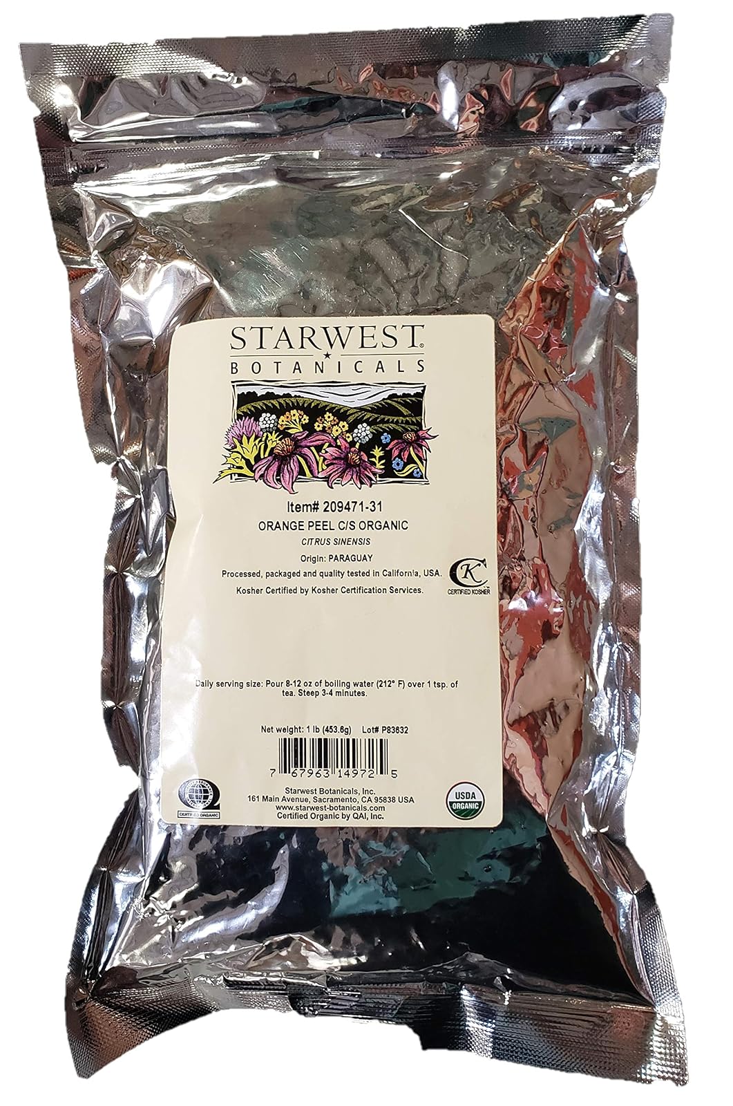 organic orange peel powder for vitamin C
