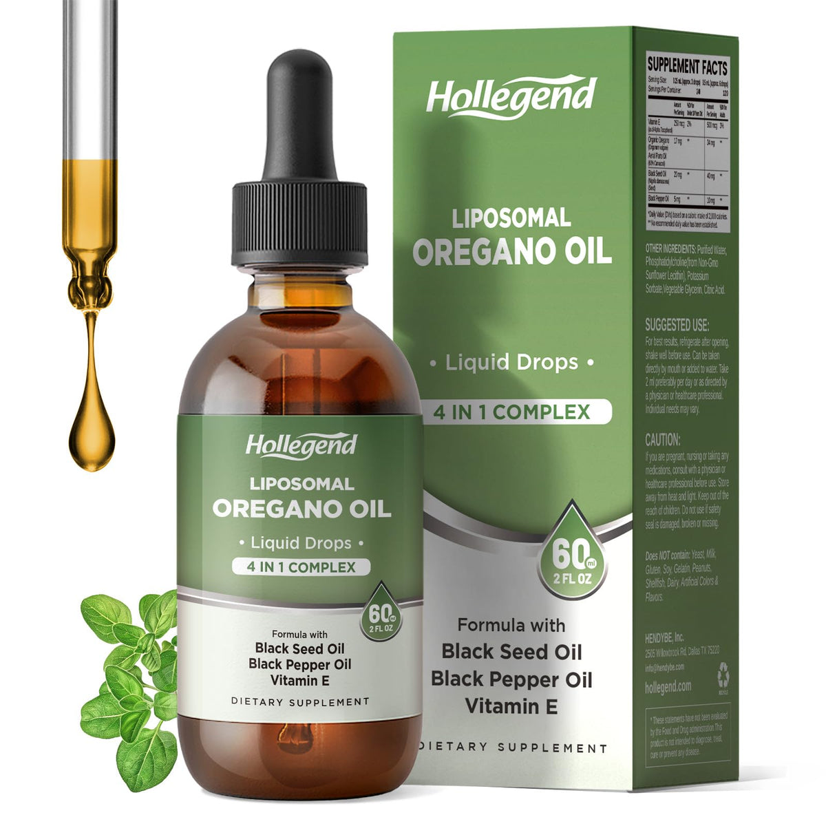 organic oregano oil liquid drops