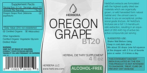 organic Oregon Grape herbal extract tincture