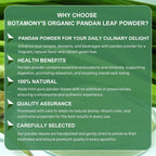 Organic pandan powder for smoothies