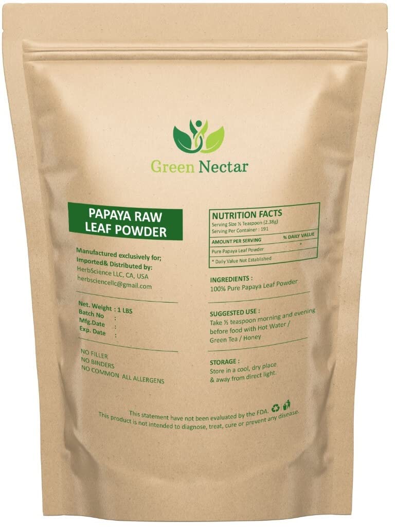 Organic papaya leaf powder for health