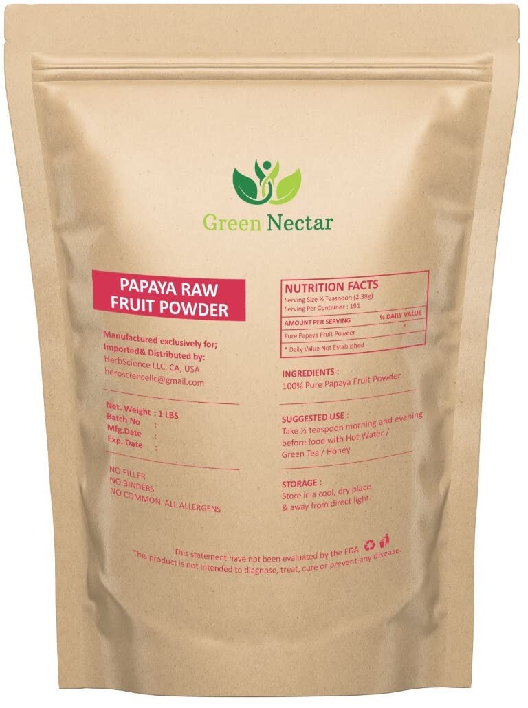 organic papaya leaf supplement powder