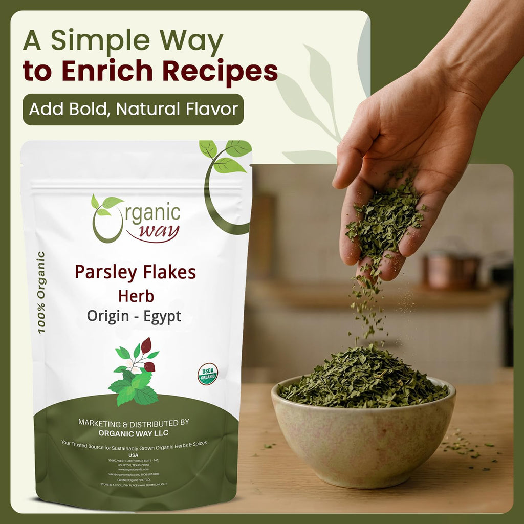 Organic parsley flakes for tea