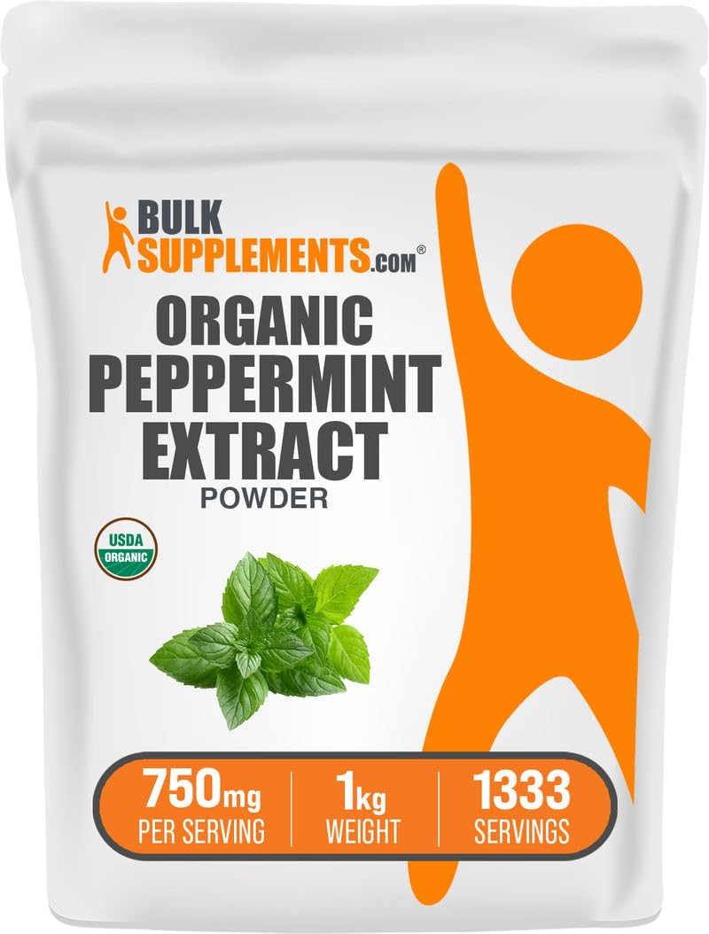 Organic peppermint extract powder supplement