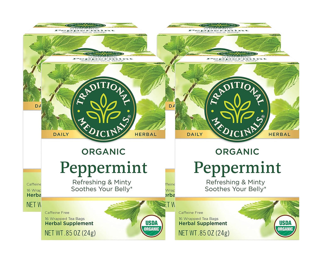 organic peppermint herbal tea bags