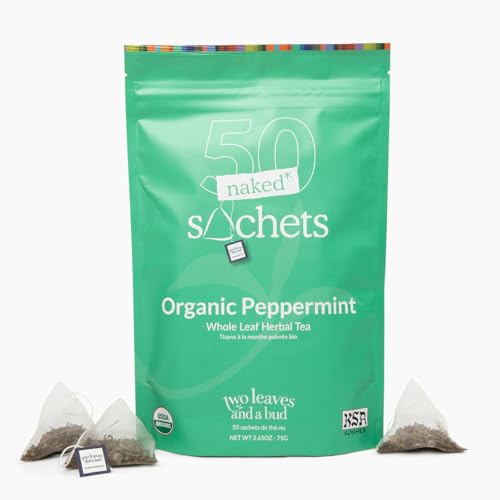 organic peppermint herbal tea sachets