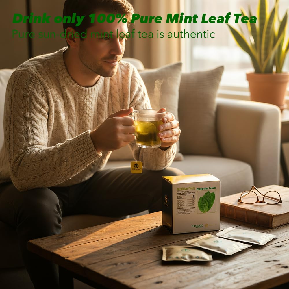 organic peppermint leaf tea