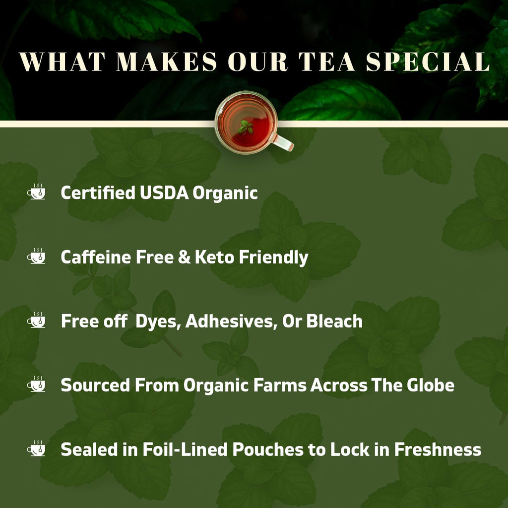 organic peppermint leaves for tea lovers