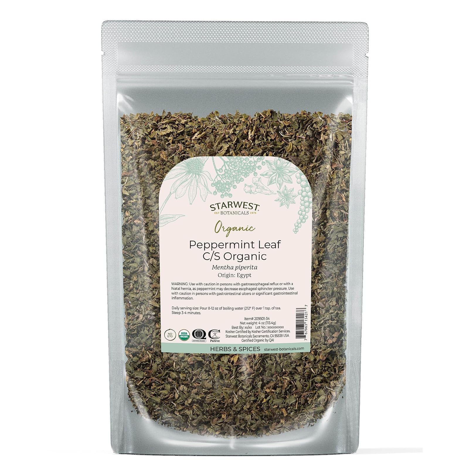 organic peppermint leaves for tea