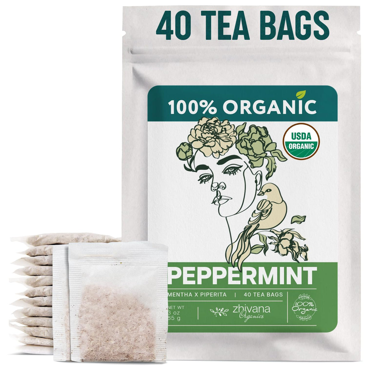 organic peppermint tea bags