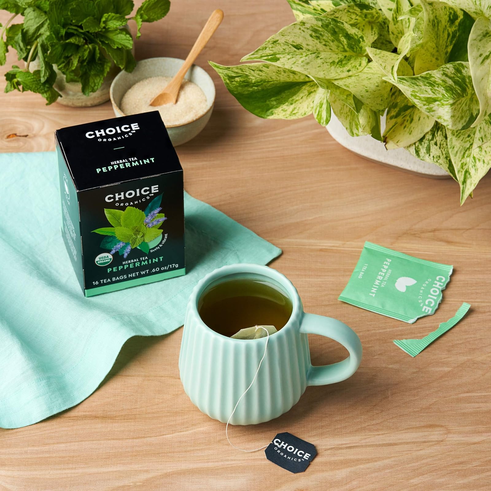 organic peppermint tea for digestion