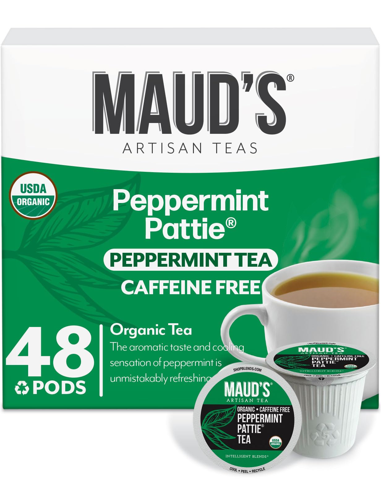 organic peppermint tea pods 48 count