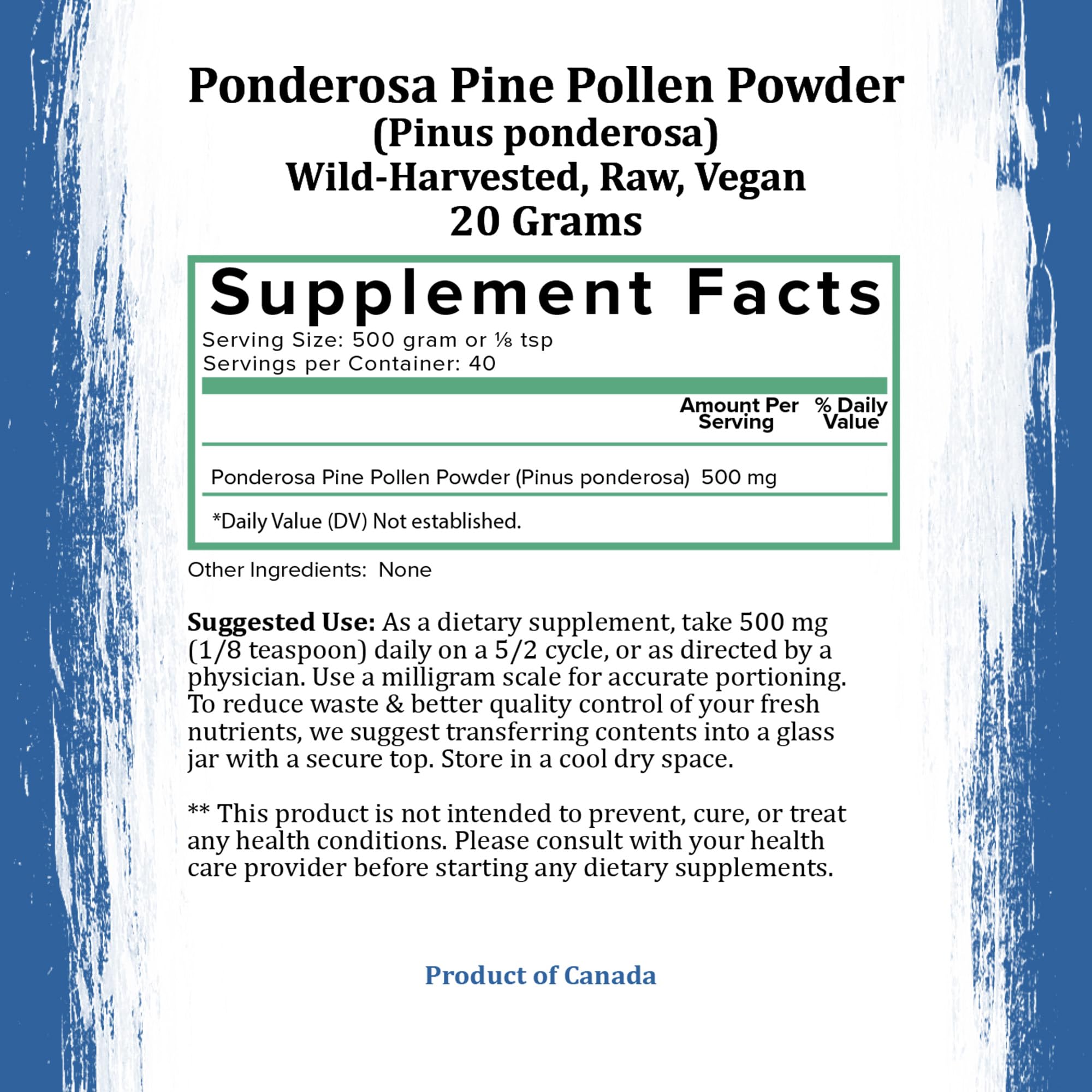 organic pine pollen for daily health