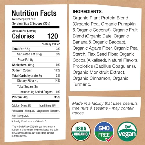 organic plant based protein powder