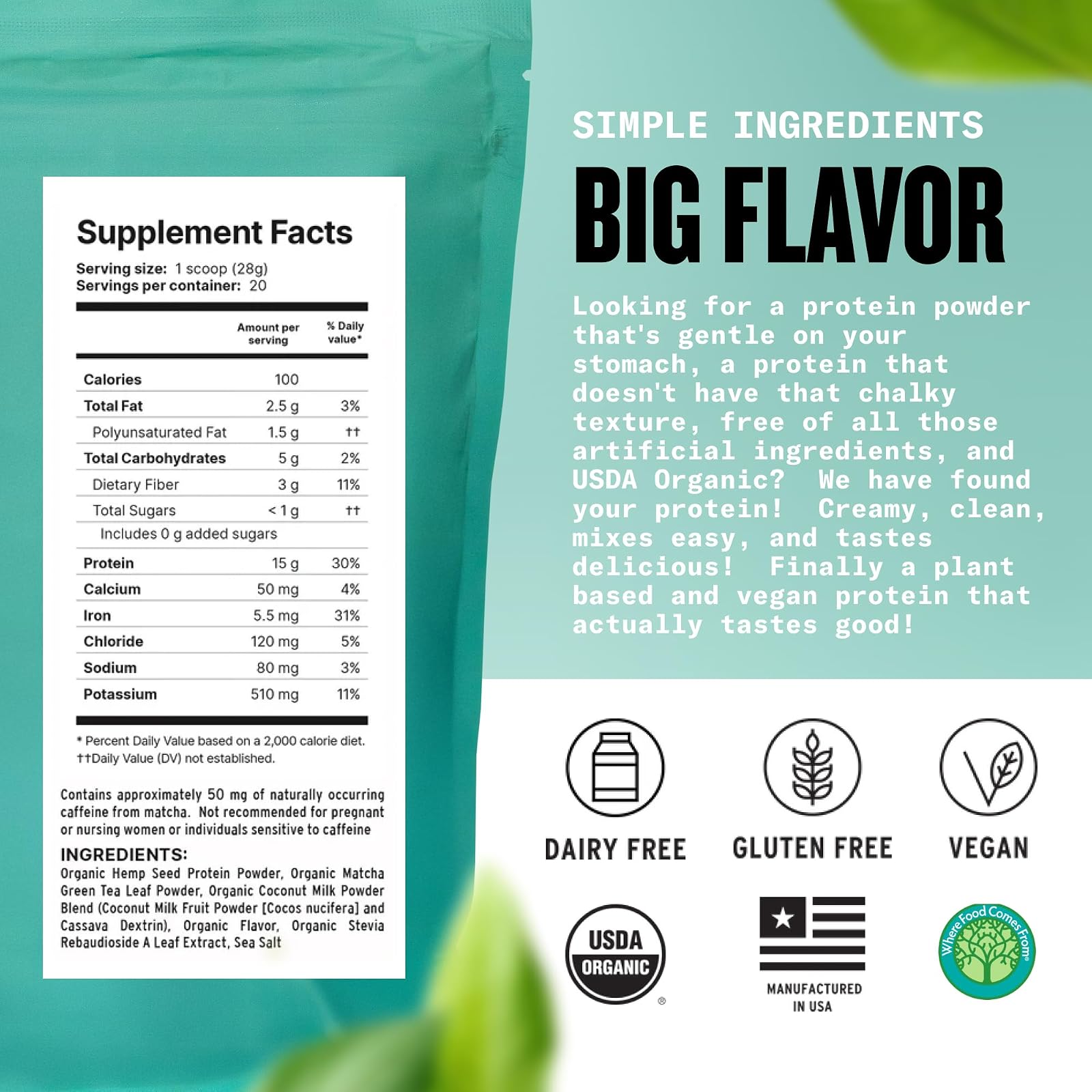 organic plant protein for smoothies