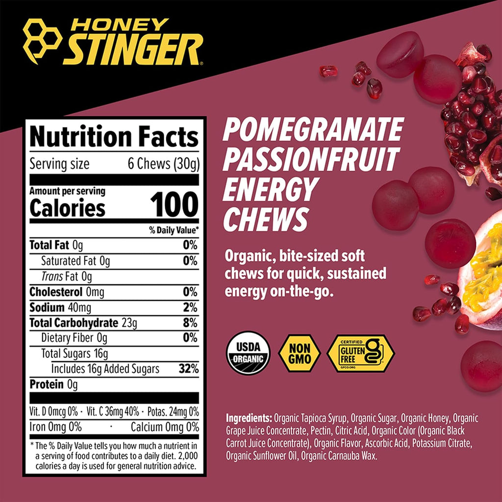 organic pomegranate passionfruit energy snack