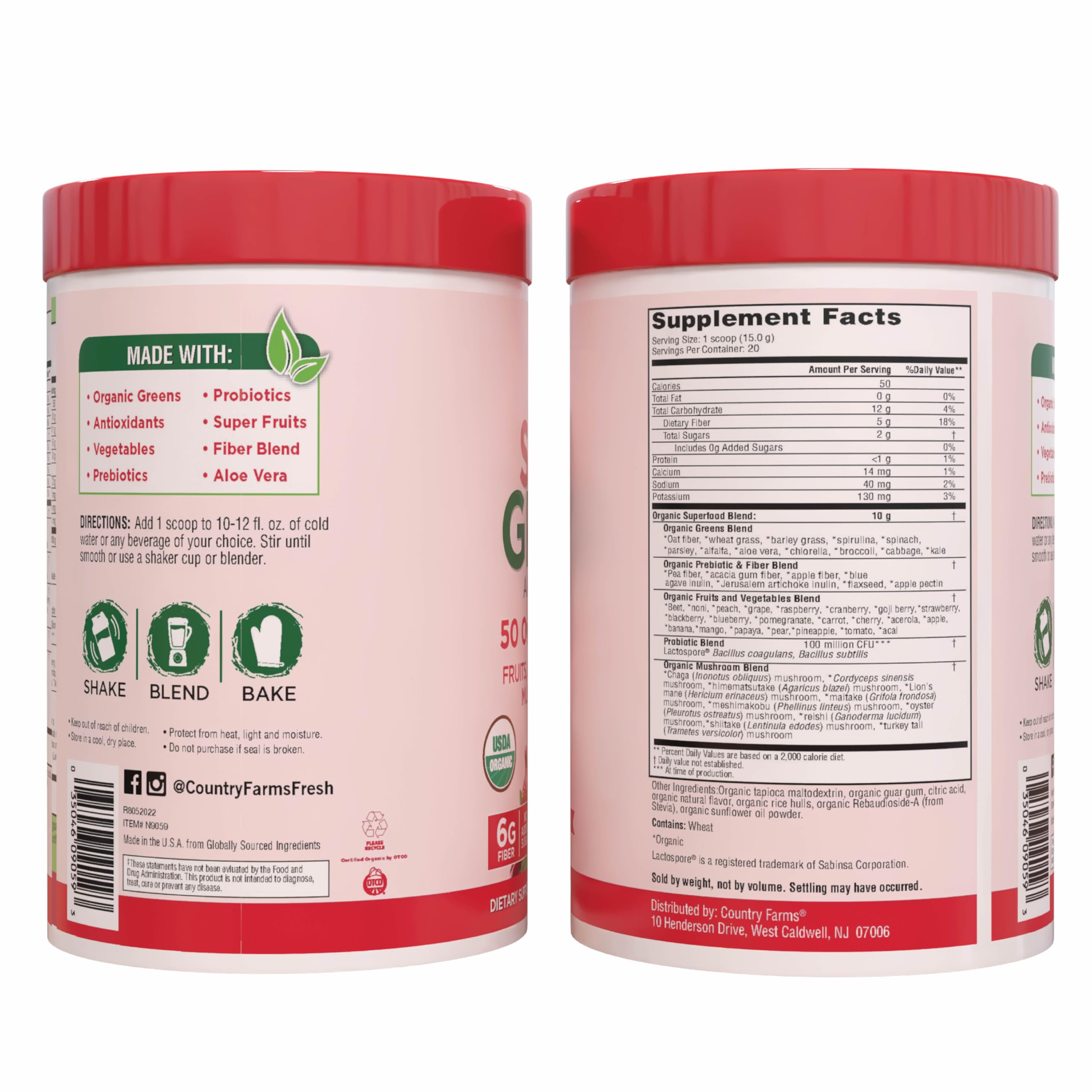 organic powder for convenient nutrition