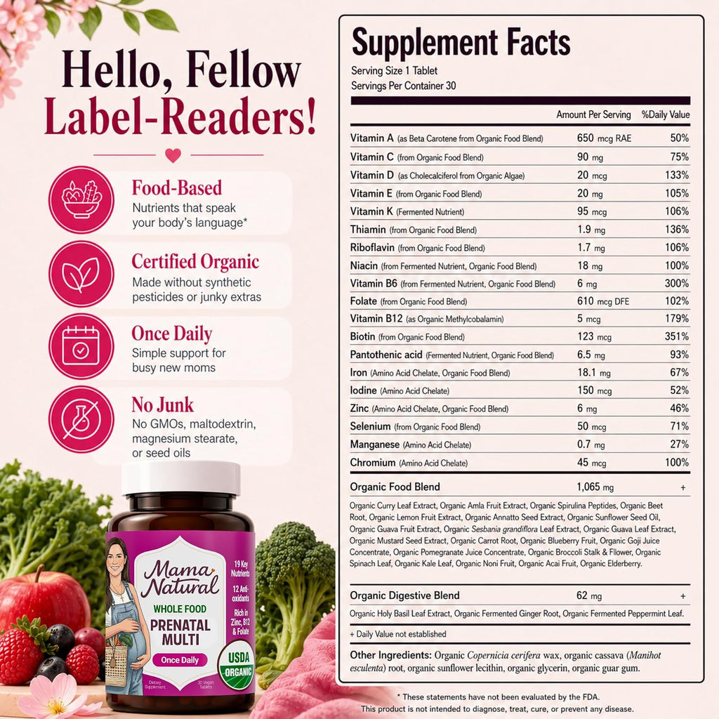 Organic prenatal vitamins for a healthy pregnancy