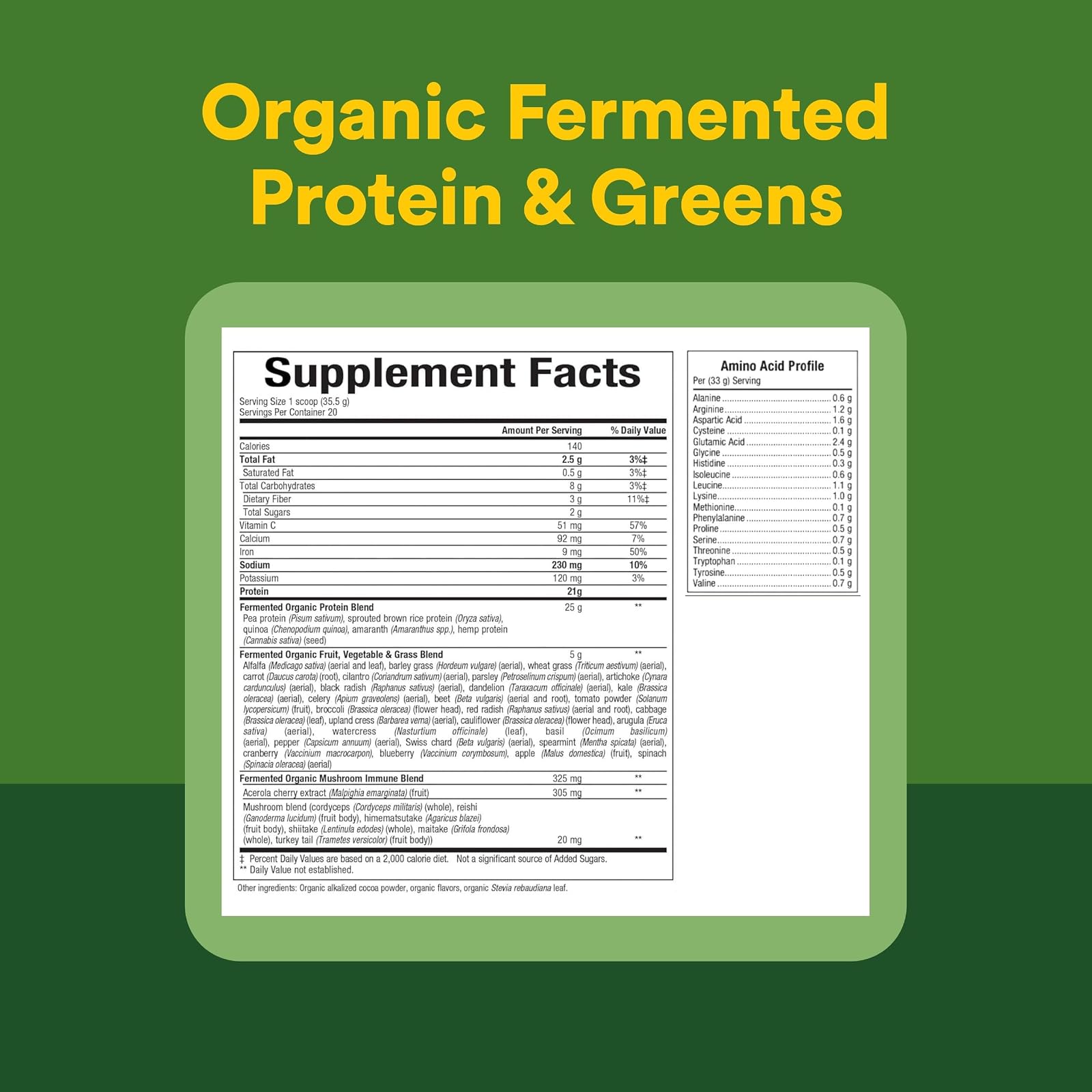 Organic protein blend for women
