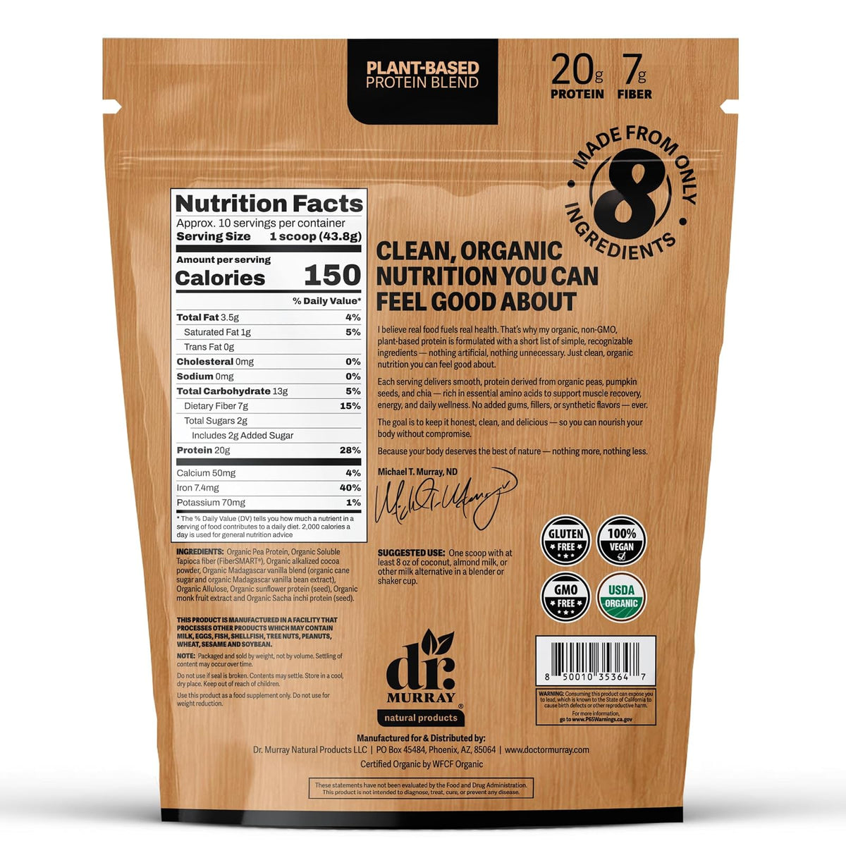 organic protein powder with fiber