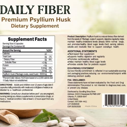 organic psyllium husk capsules