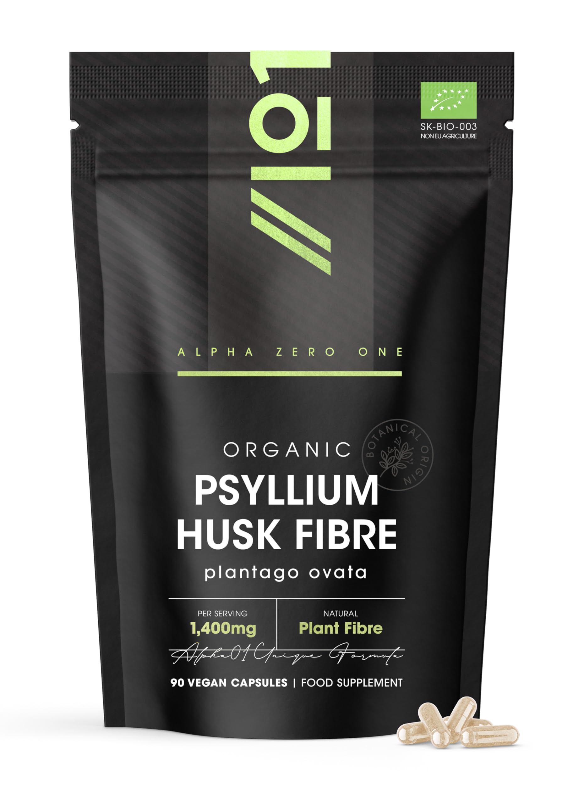 organic psyllium husk fibre supplement