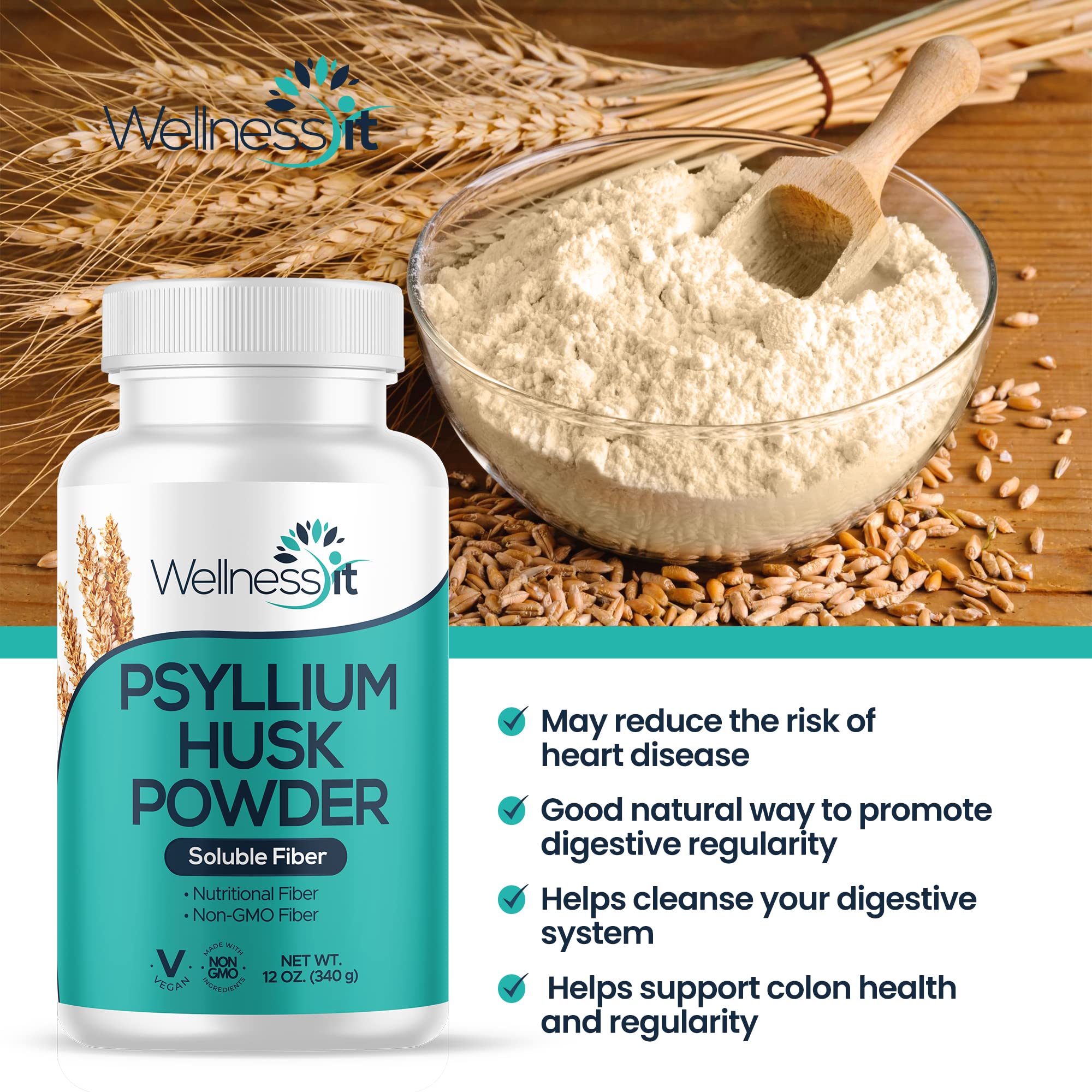 Organic psyllium husk for healthy digestion