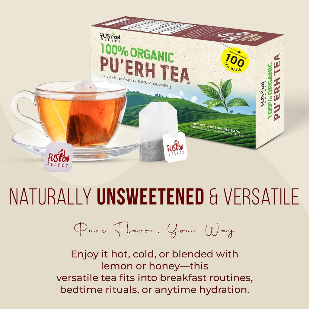 organic pu'erh tea for energy