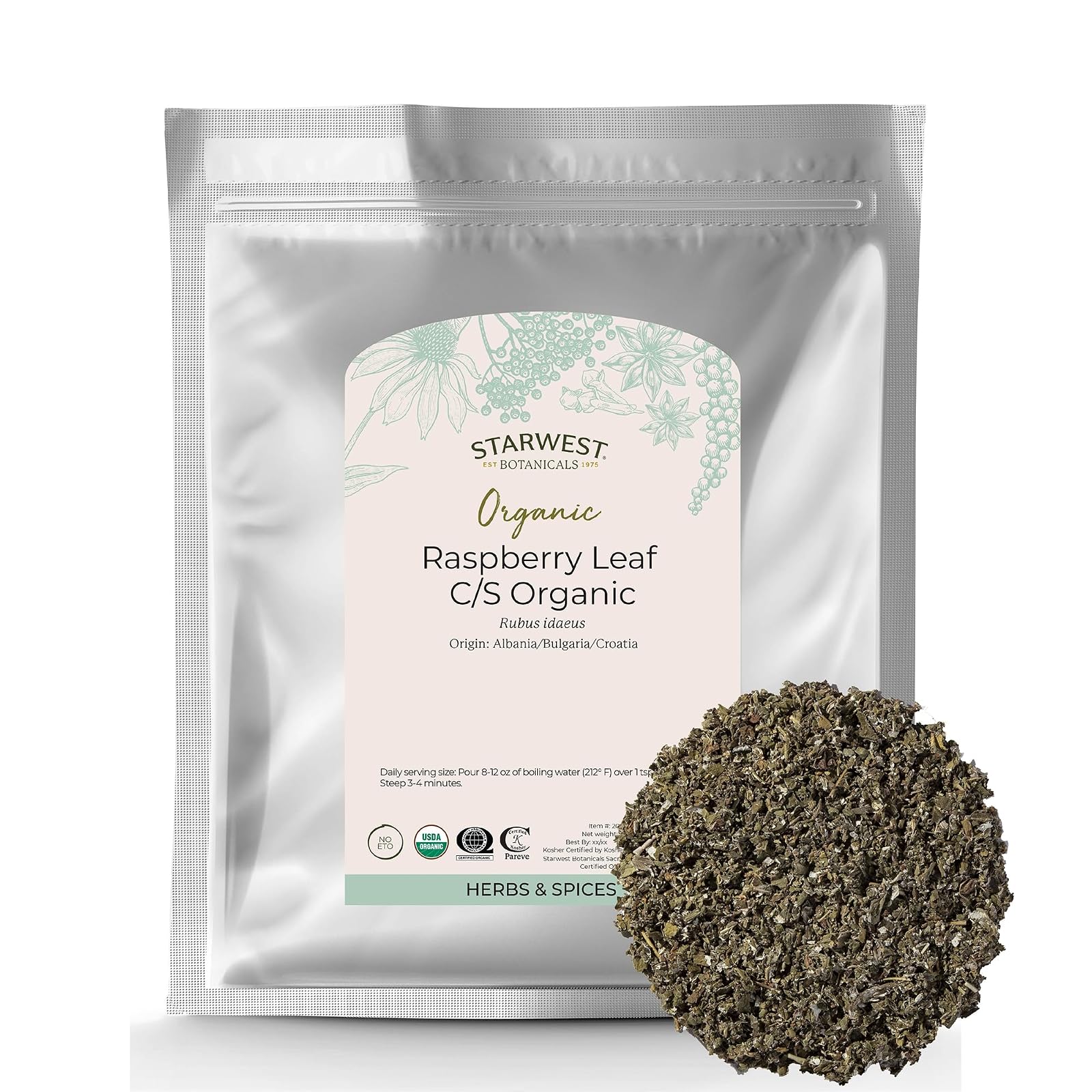 organic raspberry leaf herbal tea